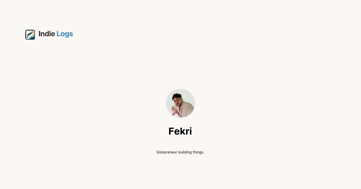 Startups by Fekri | Indie Logs