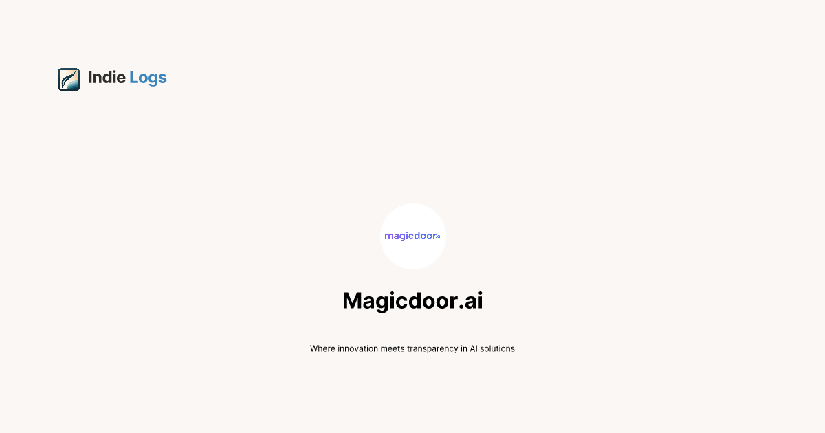 Startups by Magicdoor.ai | Indie Logs