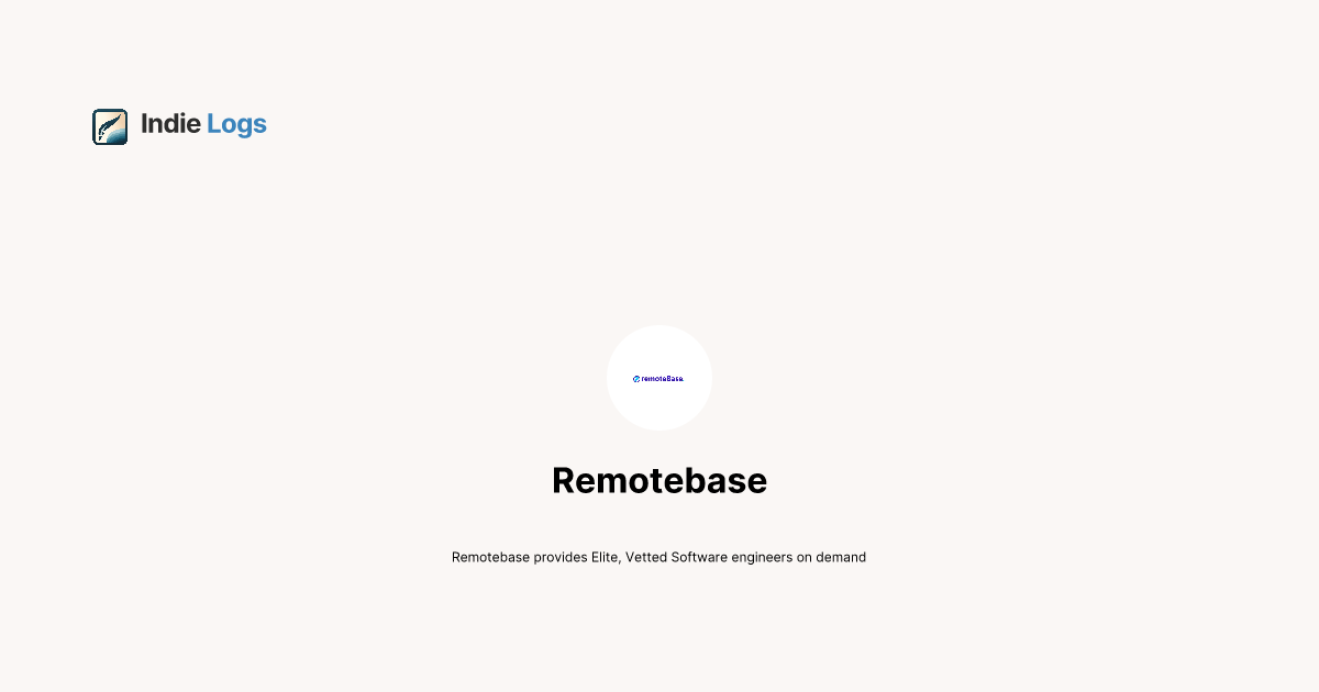 Startups by Remotebase | Indie Logs